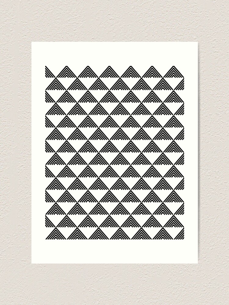 "Modern Geometric Triangle Line Art Pattern" Art Print for Sale by ...