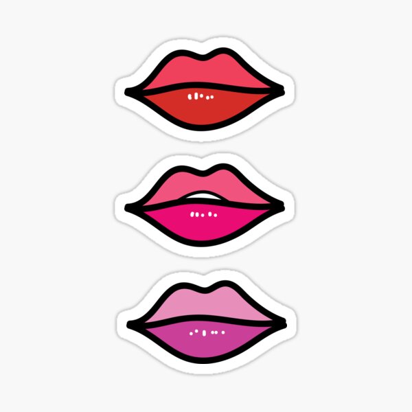 "Lips Sticker Pack" Sticker for Sale by erineagle | Redbubble