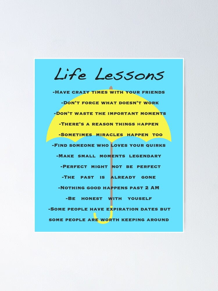 "Life Lessons" Poster by WhichCrafts | Redbubble