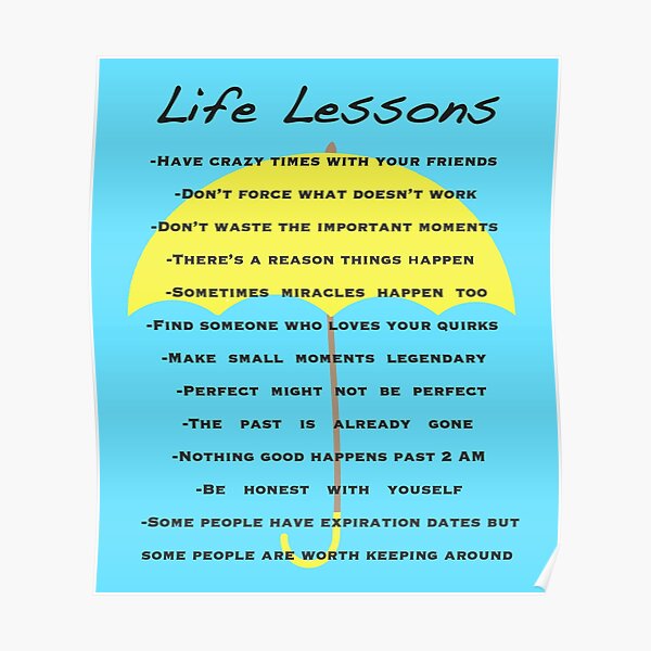"Life Lessons" Poster for Sale by WhichCrafts | Redbubble