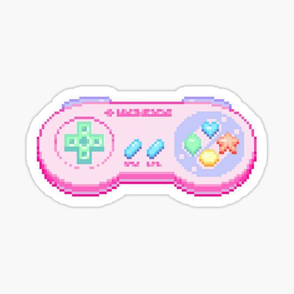 "cute aesthetic controller with pastel and cute colours" Sticker for ...