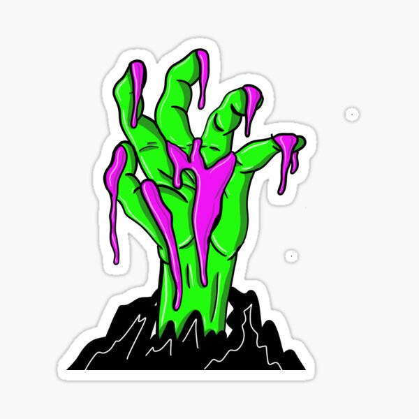 "Zombie hand " Sticker for Sale by RainyDaysArt | Redbubble