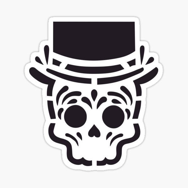 "Catrin skull" Sticker for Sale by Rusembell | Redbubble