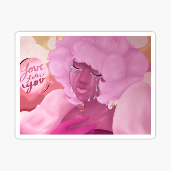 "Pink Diamond " Sticker by Turtleaf | Redbubble