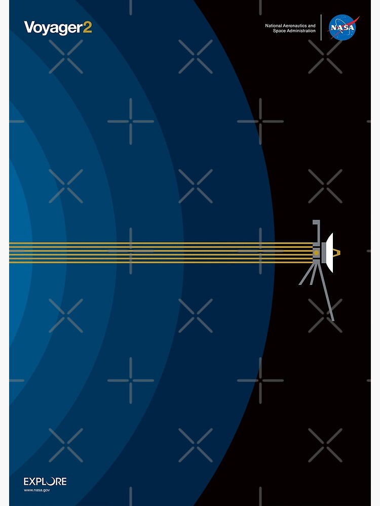 "Voyager 2 - NASA retro vintage space poster (NASA Visions of the ...
