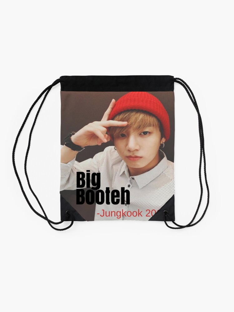 "BTS - Jungkook - Big Booteh" Drawstring Bag for Sale by morganm3rry ...