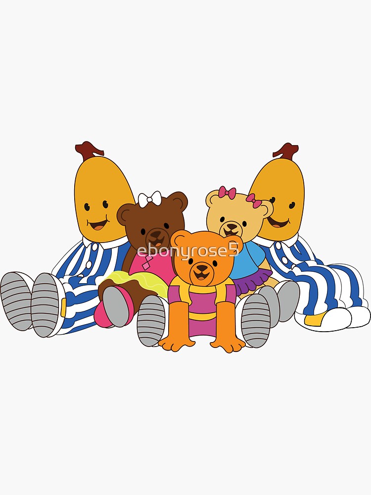 "Bananas in Pajamas" Sticker for Sale by ebonyrose5 | Redbubble