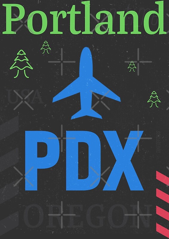 "PDX sticker poster" by airportstickers K. G. | Redbubble