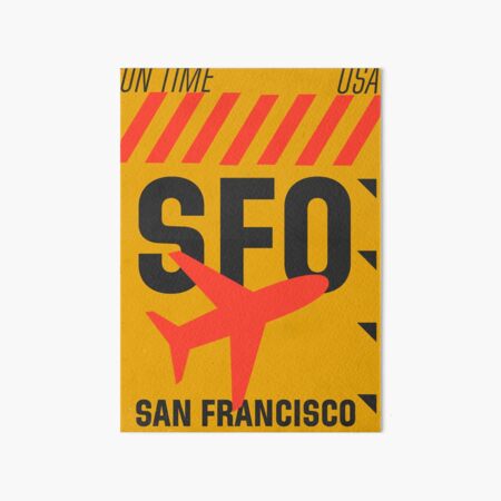 "SFO sticker poster" Art Board Print by Aviators | Redbubble