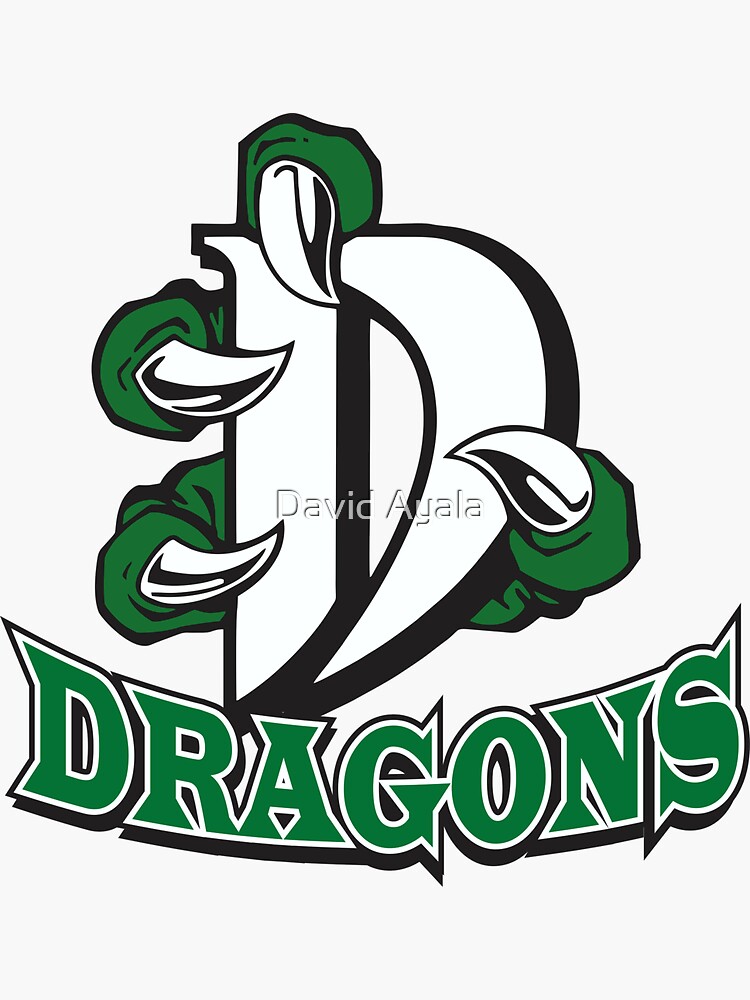 "Dragons baseball logo" Sticker by DavidAyala | Redbubble