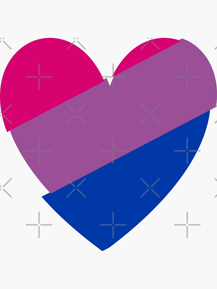 "Small heart bisexual flag stripe" Sticker for Sale by meepmorp99 ...