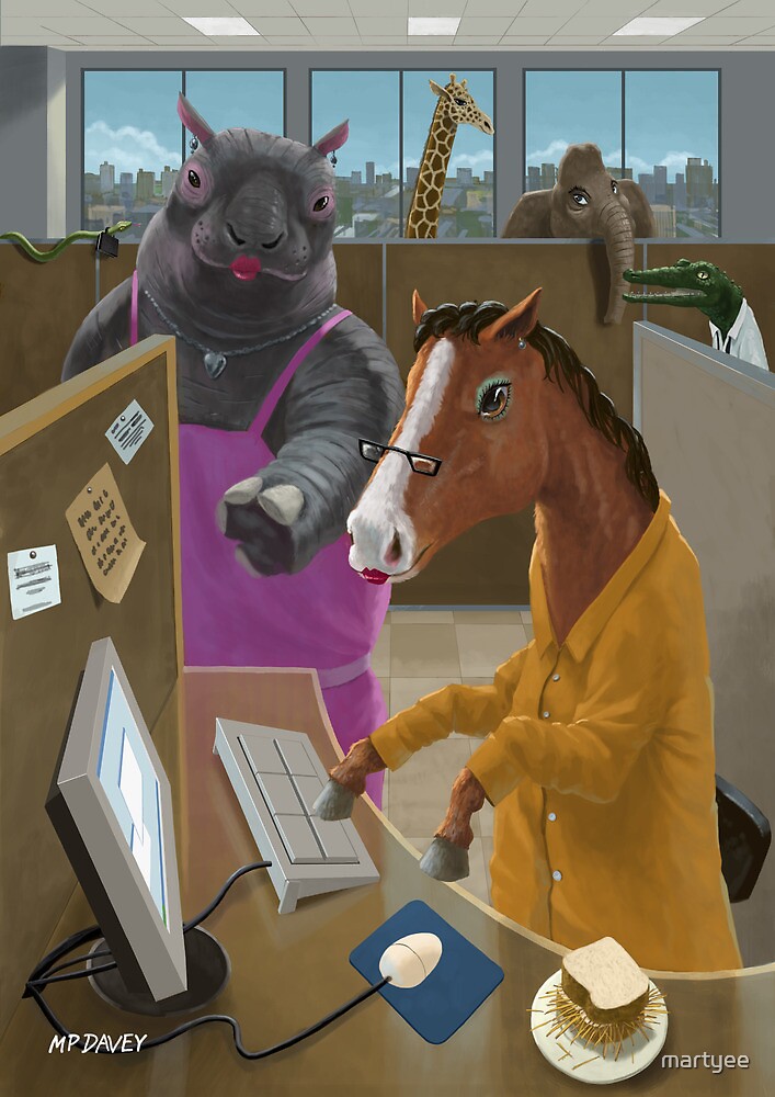 "Animal Office" by martyee | Redbubble