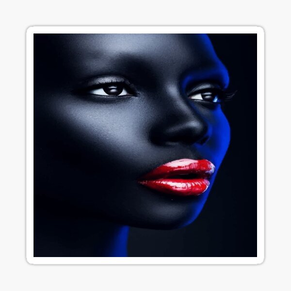 "Pretty black face" Sticker for Sale by Chams0609 | Redbubble