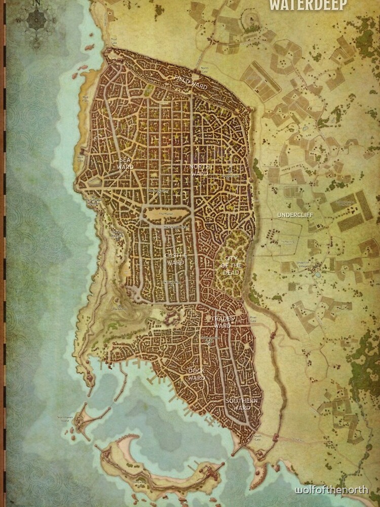 "Waterdeep City Map" iPhone Case for Sale by wolfofthenorth | Redbubble