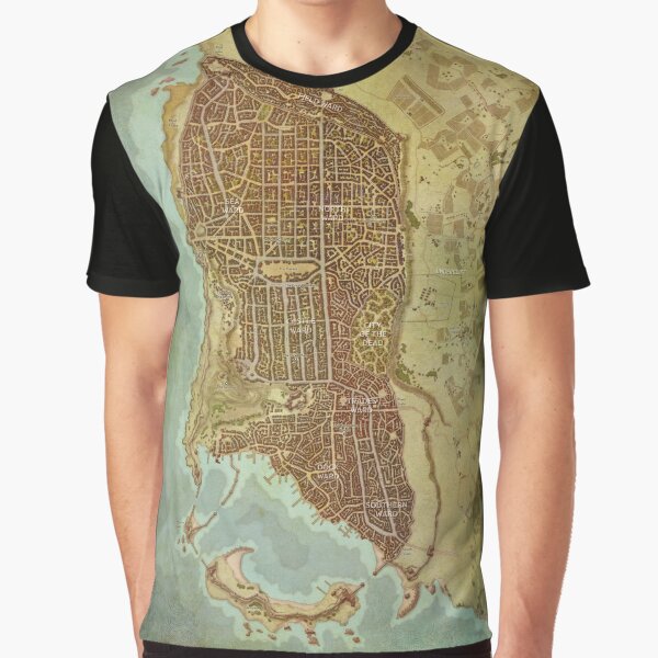 "Waterdeep City Map" Graphic T-Shirt for Sale by wolfofthenorth | Redbubble