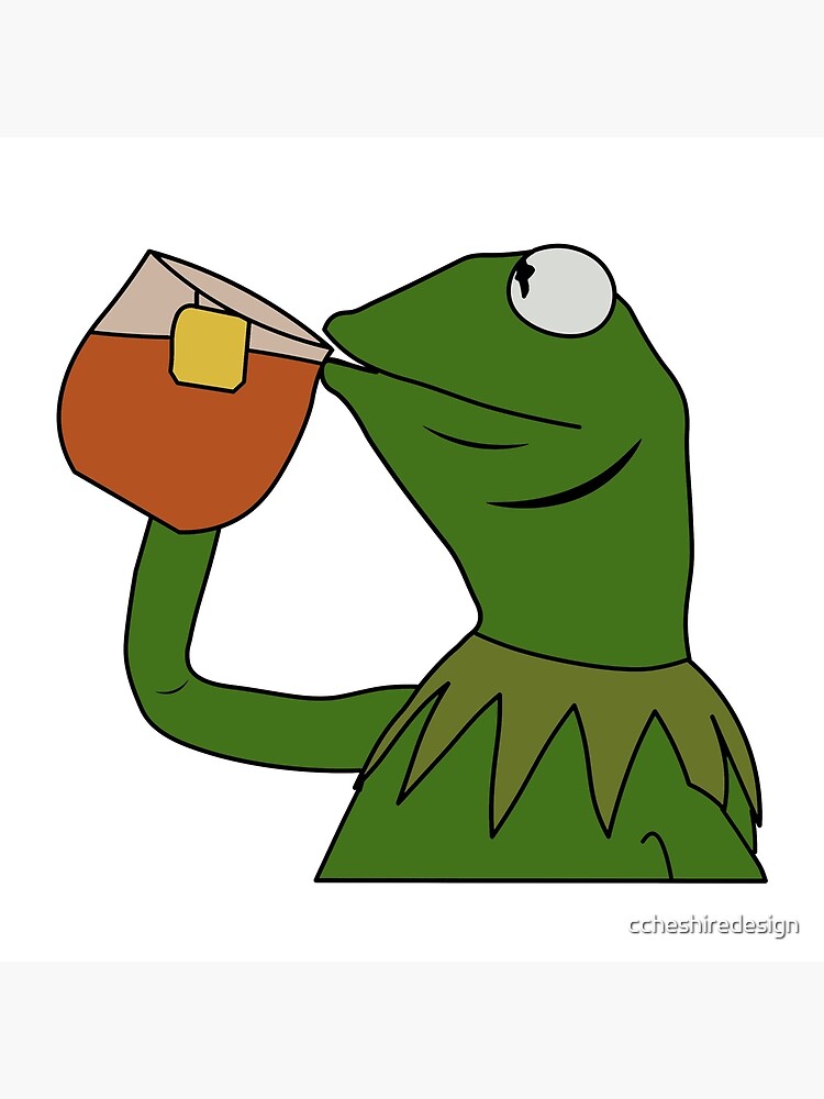 "Sipping Tea Meme King but That's None of my Business" Throw Pillow for ...