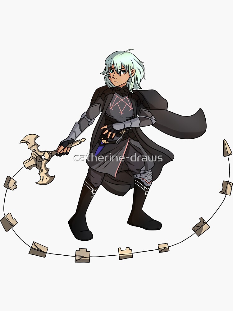 "byleth (alt colors)" Sticker for Sale by catherine-draws | Redbubble