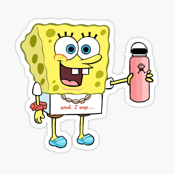 "Vsco Girl Spongebob" Sticker by ExtraGravy | Redbubble