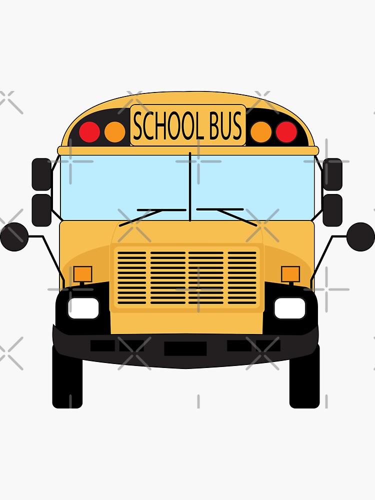 "Yellow School Bus Pattern" Sticker for Sale by CreativeTwins | Redbubble