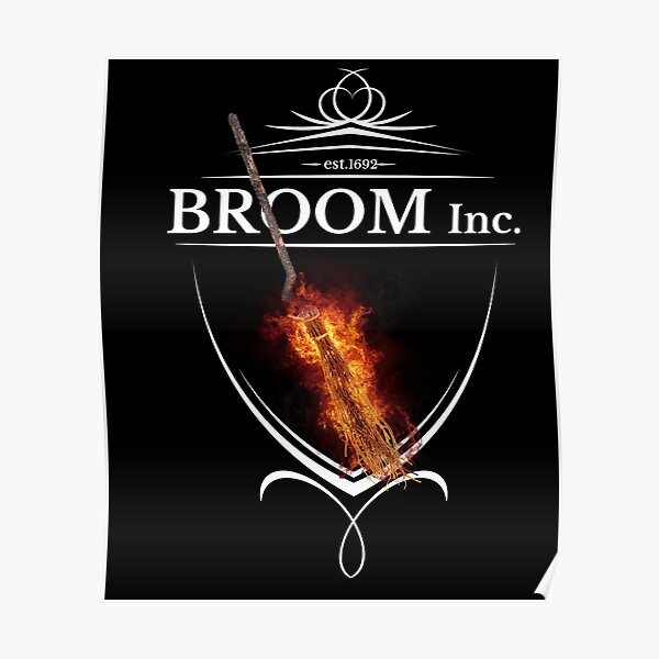 "The official burning Broom Inc Halloween logo" Poster for Sale by ...