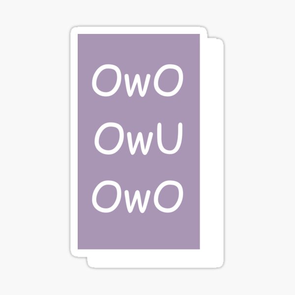 "Pastel Purple OwO" Sticker for Sale by Snowylass | Redbubble