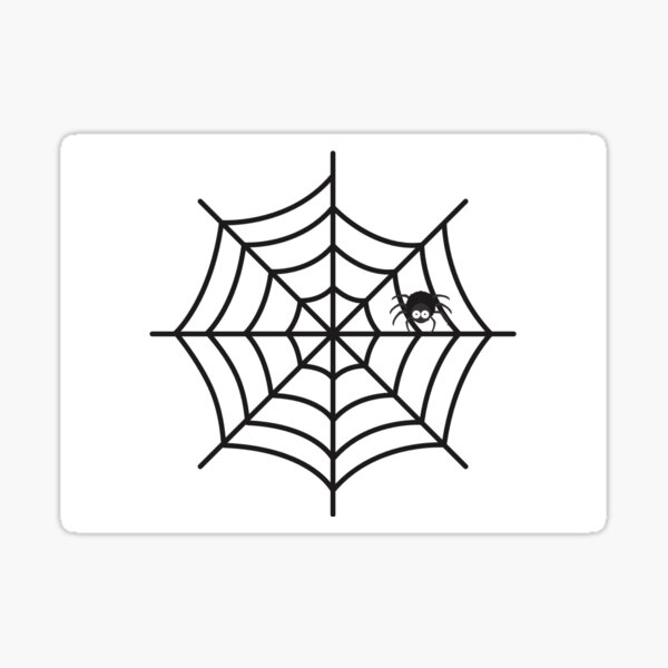 "spider with net" Sticker by YORS | Redbubble