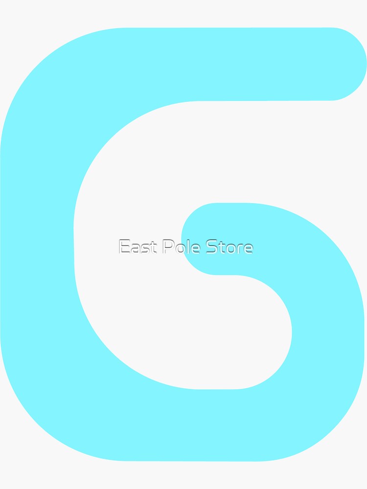 "Letter G in Blue Cyan Color" Sticker for Sale by Ola-Ar | Redbubble