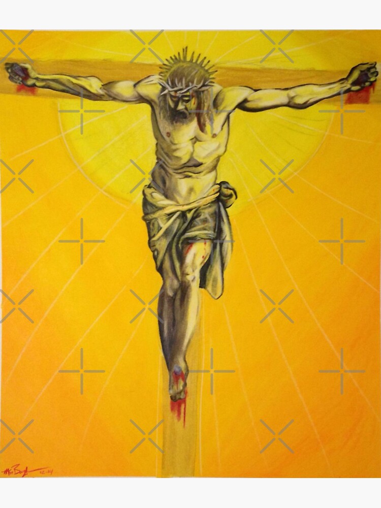"Yellow Jesus" Sticker by Mr-Burgher | Redbubble