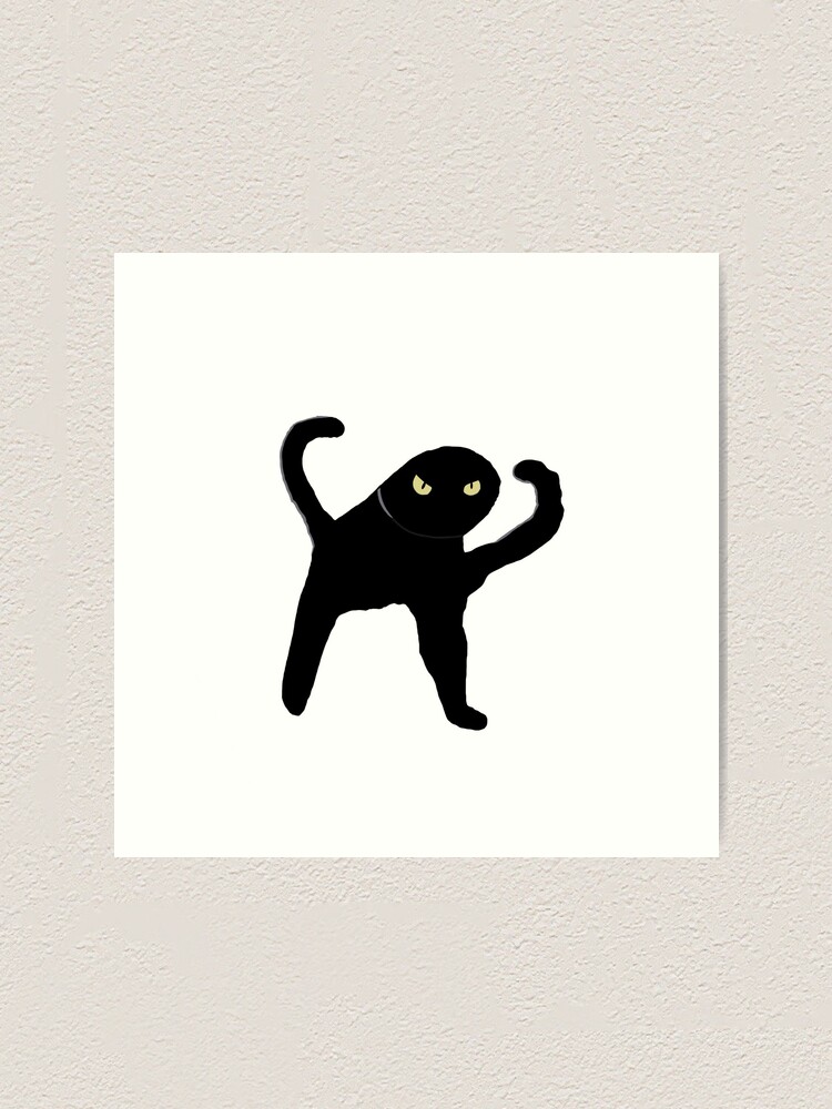 "Black Cat Meme" Art Print for Sale by Eggcelantarts | Redbubble