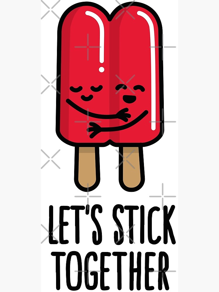 "Let's stick together Valentine's day popsicle wedding BFF " Greeting ...