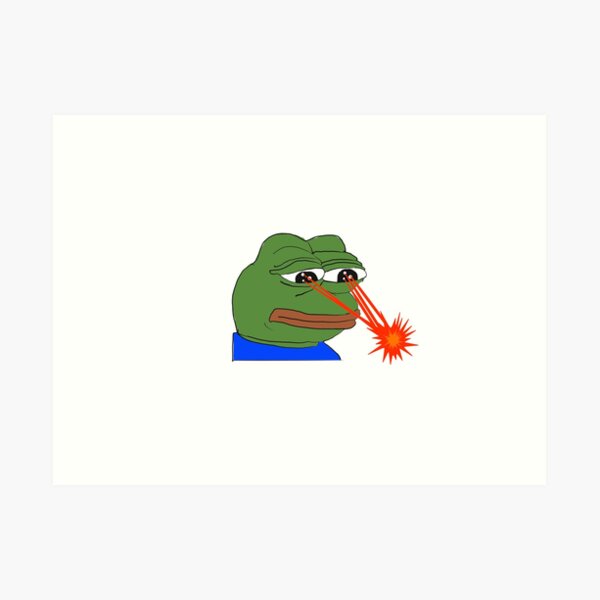 "Laser Pepe " Art Print for Sale by MrMewlax | Redbubble