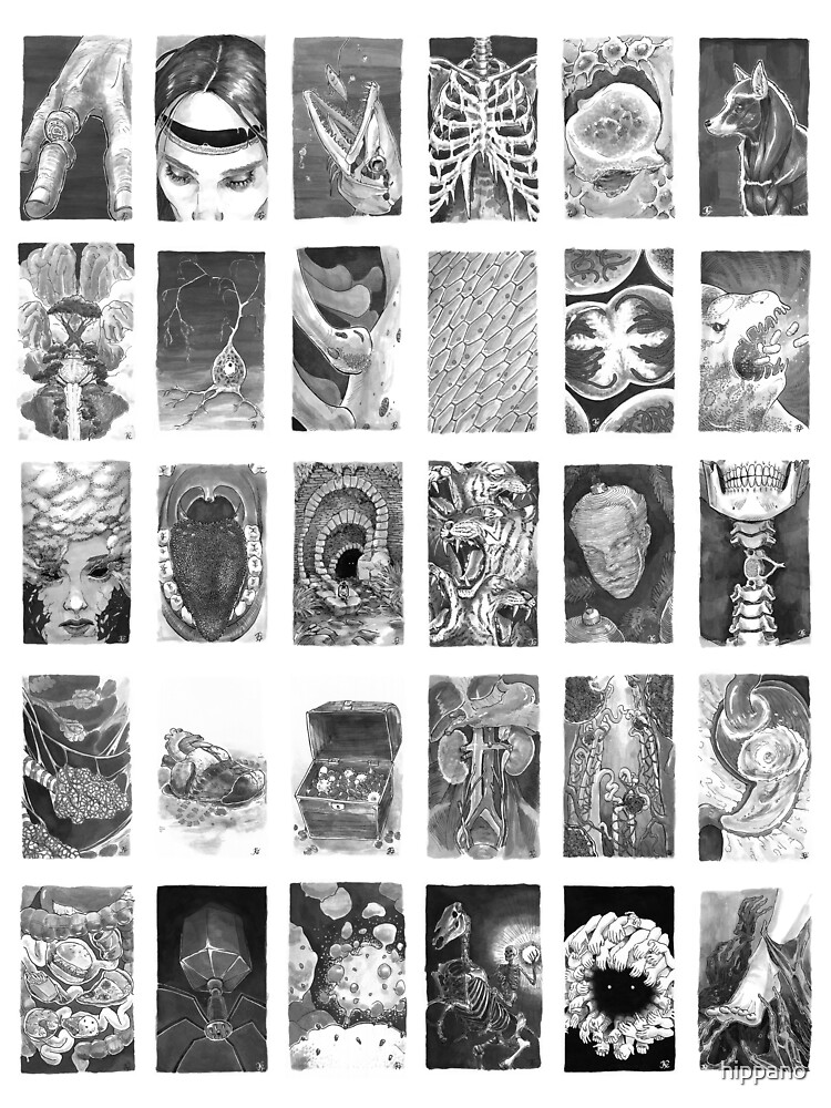 "Inktober 2019 Collection" Sticker for Sale by hippano | Redbubble