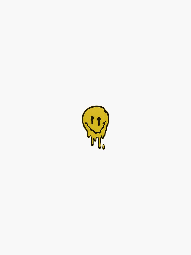 "Drooping smiley face" Sticker for Sale by vanessaaap | Redbubble