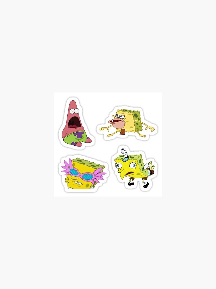 "spongebob meme stickers" Sticker for Sale by riley-3 | Redbubble