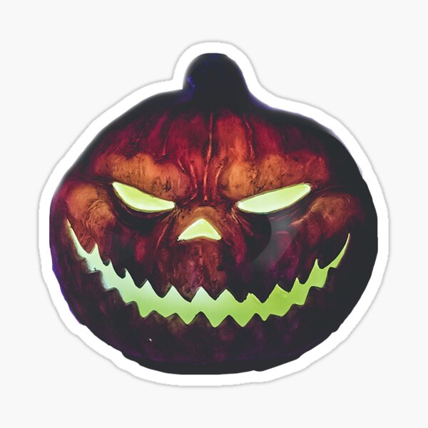 "Scary Pumpkin" Sticker for Sale by abbyblanks | Redbubble