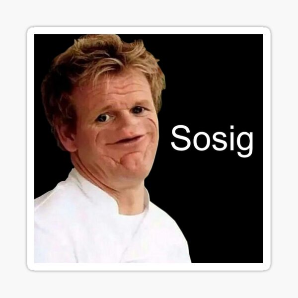 "Sosig for You" Sticker for Sale by edgypigeon | Redbubble
