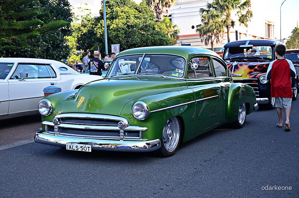 "Chev 2 door 50 model Chevy Fleetline " by odarkeone | Redbubble