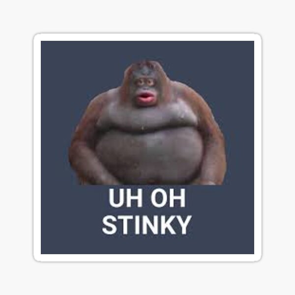 "uh oh stinky" Sticker for Sale by Alexis-I-F | Redbubble