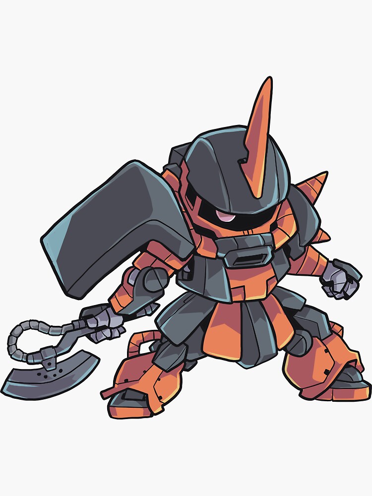 "Zero Ronin Gundam Chibi Zaku" Sticker for Sale by RoninAnim | Redbubble