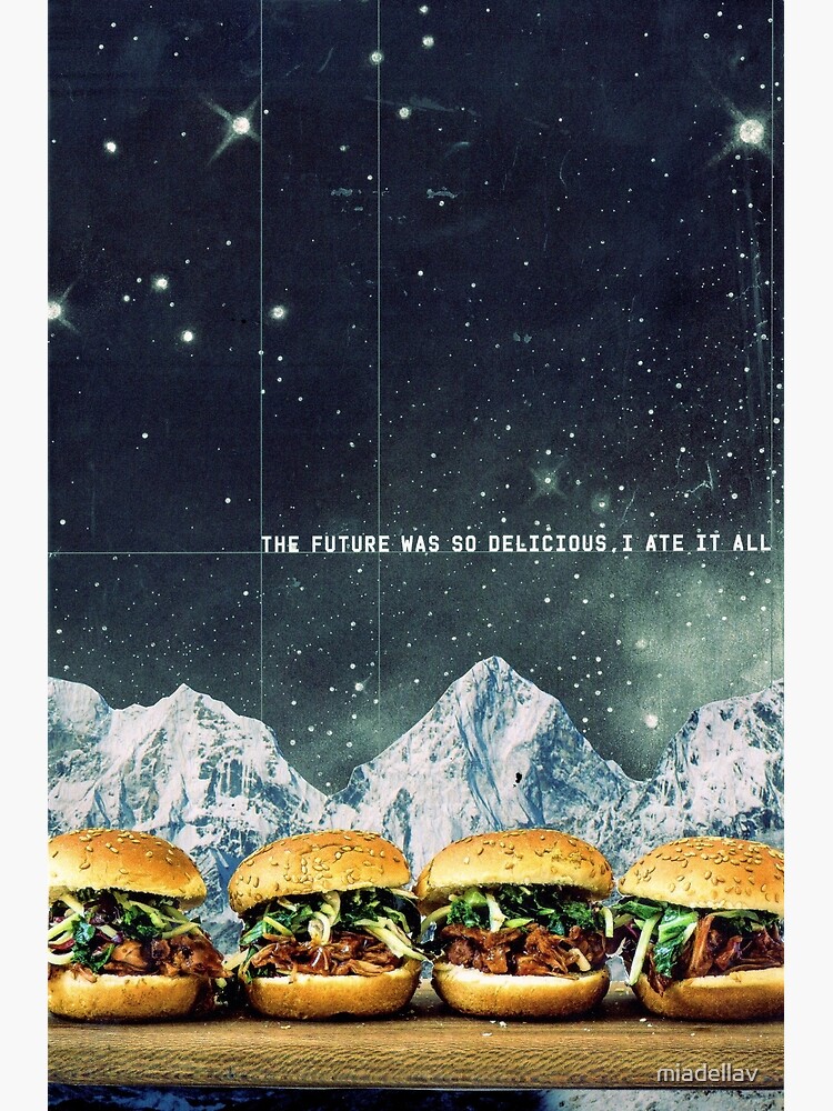 "Burger Collage Art - Surrealist Space Collage" Art Print for Sale by ...