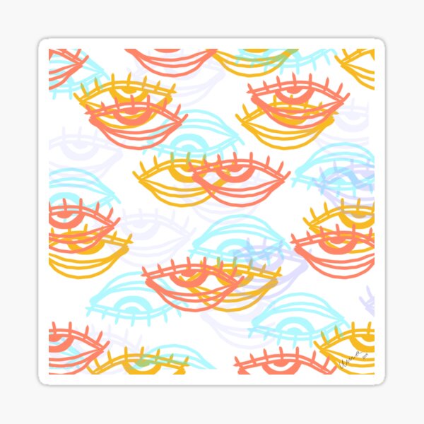 "eye sore - white" Sticker for Sale by some-brown-girl | Redbubble