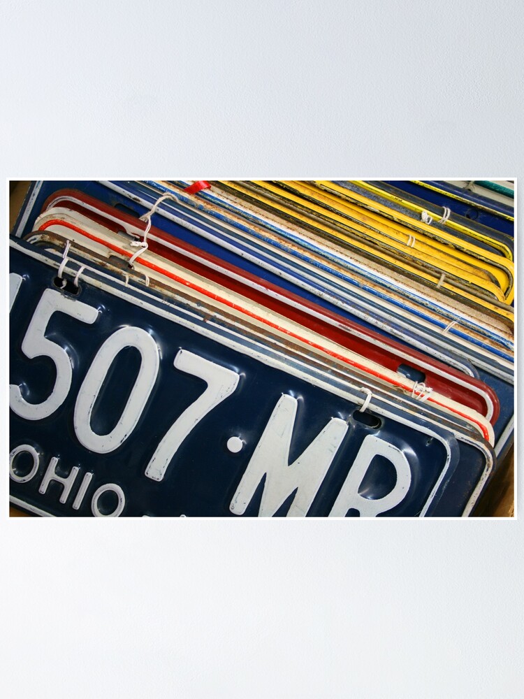 "License Plates" Poster by mikeherrf | Redbubble