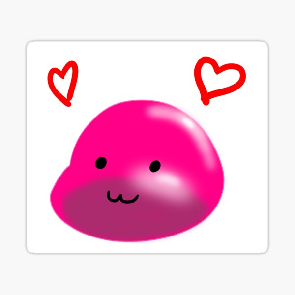 "Cute Pink Slime " Sticker by Bemundolack | Redbubble