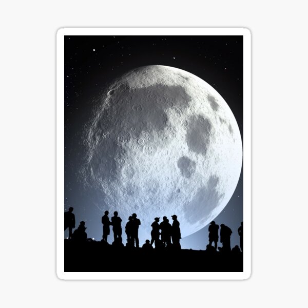 "Full moon" Sticker by dydy0061 | Redbubble