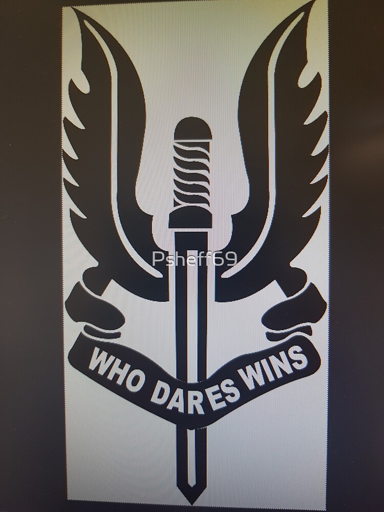 "Who dare wins" Sticker for Sale by Psheff69 | Redbubble