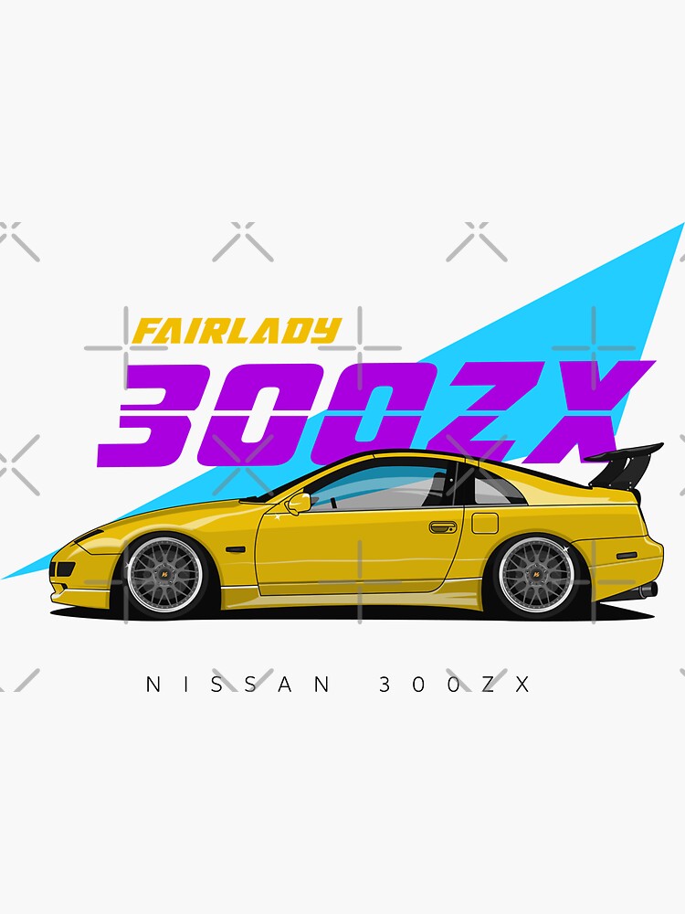 "NISSAN 300ZX FAIRLADY" Sticker for Sale by shketdesign | Redbubble
