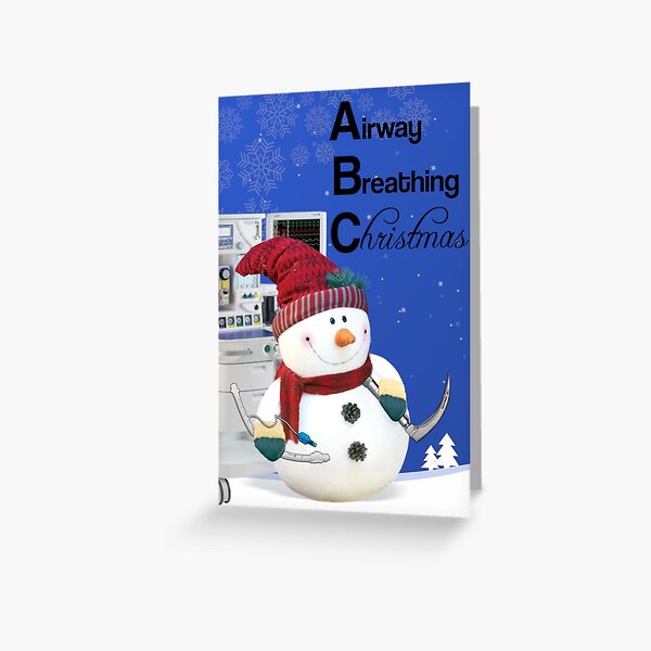 "Airway Breathing Christmas Anesthesia / Anaesthesia Card" Greeting ...