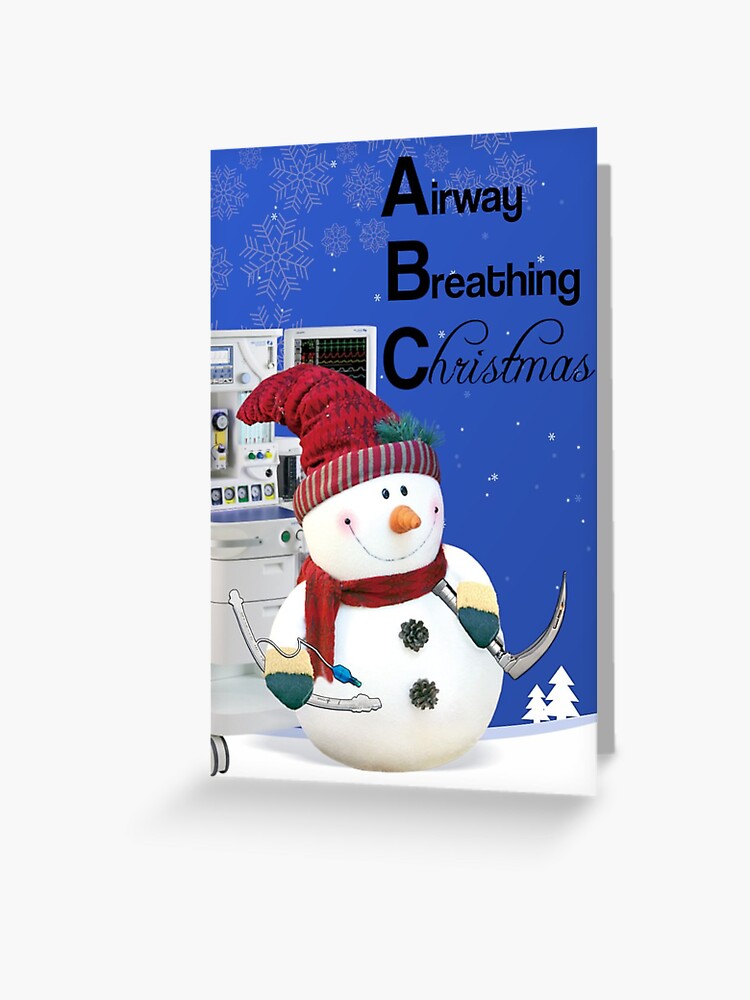 "Airway Breathing Christmas Anesthesia / Anaesthesia Card" Greeting ...