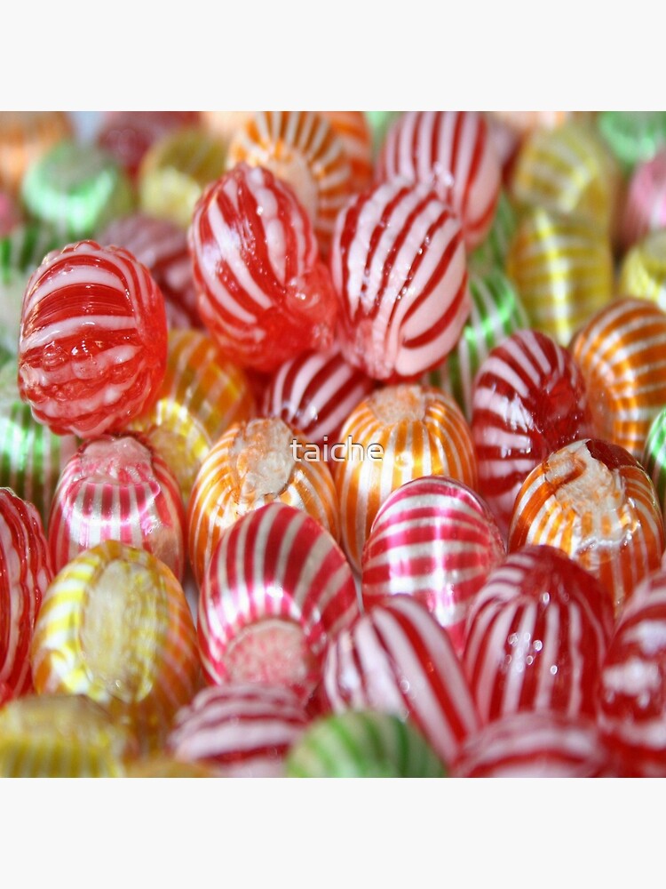 "Sugar Foodie Striped Candy Close Up Photography" Poster for Sale by ...