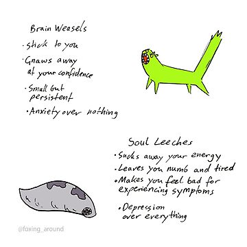 "Brain Weasels and Soul Leeches" Poster by FoxingAround | Redbubble